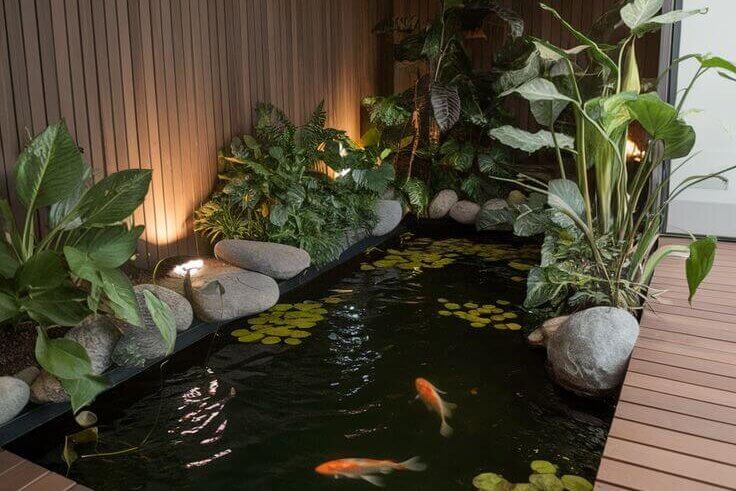 Kolam Taman Tropis: Tanaman Air Eksotis dan Ikan Hias